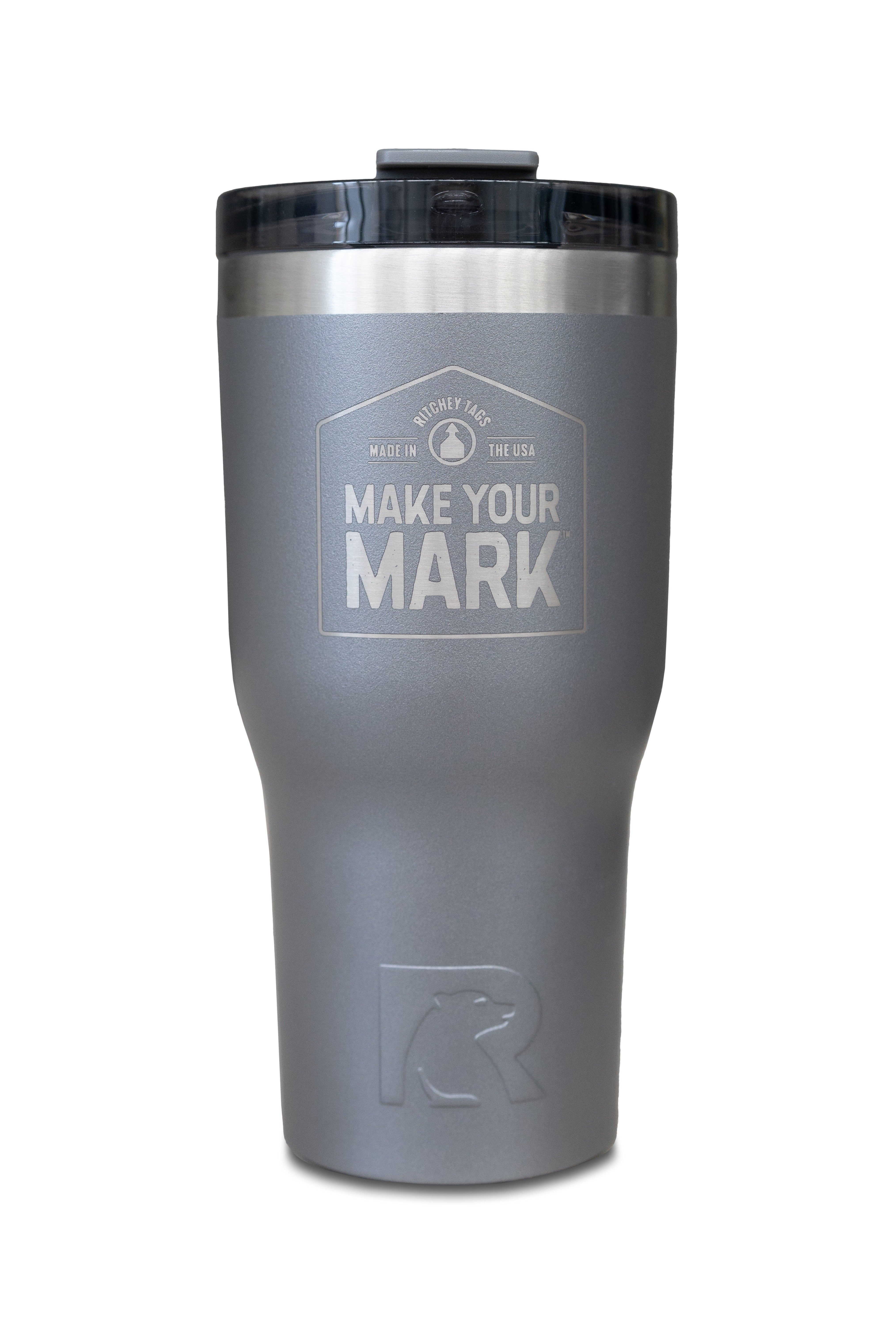 Make Your Mark Tumbler – 30 oz Gray | Ranch Tough & Ritchey Tag Bold
